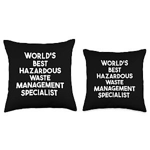 World's Best Hazardous Waste Management Specialist Throw Pillow