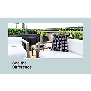 Palm and Porch - Boho Outdoor Pillow Covers - 20x20 Set of 2 - Woven Water Resistant Outdoor Pillows for Patio Furniture - Black and White Outdoor Pillows with Tassels