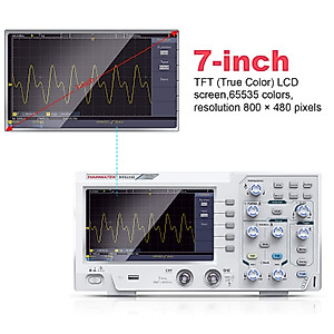 HANMATEK 110mhz Bandwidth DOS1102 Digital Oscilloscope with 2 Channels and Screen 7 inch / 18 cm, TFT-LCD Display, Portable Professional Oscilloscope Kit with 500 MS/s *2 Sampling Rate