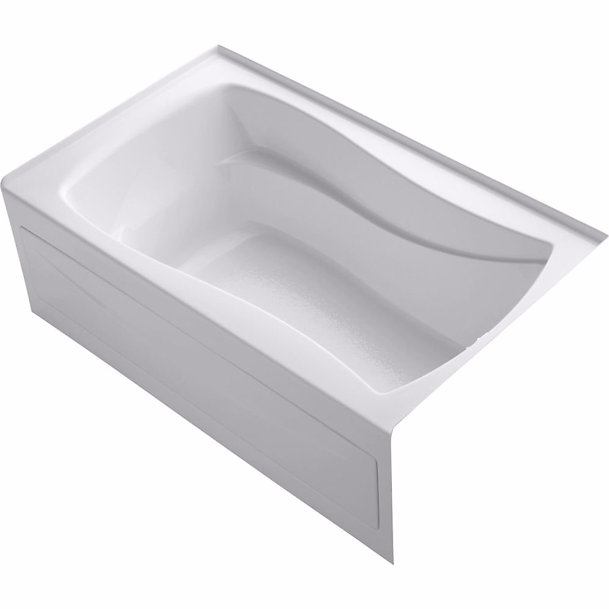 KOHLER K-1242-RA-0 5-Foot Bath with Right-Hand Drain, White