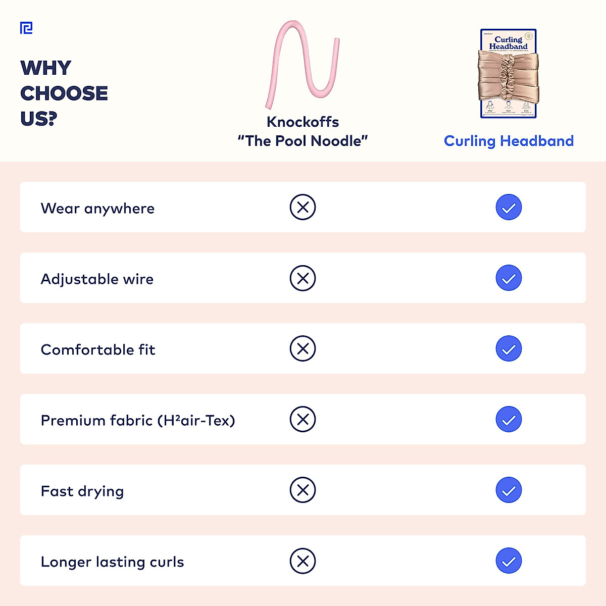 RobeCurls Heatless Hair Curler Set - Satin Curling Headband for Natural, No-Heat Curls - Sleep in Overnight Styling Tool with 2 Scrunchies for Women - Easy and Gentle on Hair (Cream)