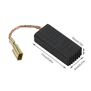 Micro Traders 4 Pairs of Angle Grinder Carbon Brushes 5x8x17mm 1607014116 Compatible with Bosch PWS7-115 GWS9-125 S4B GWS500 GWS650 PWS500 PWS550 Power Tool Replacement Accessories