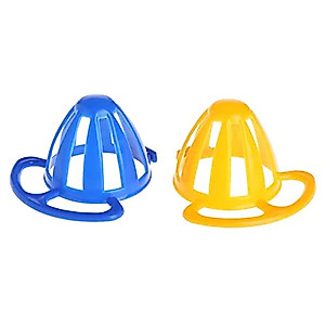 4pcs Color Finches Vegetable Plastic Random Hatching Food Finch for Dispenser Tool Eggs Water Fixed Bird Parakeet Accessory Cockatiel Parrot Canaries Hollow Feeder Conure Basin