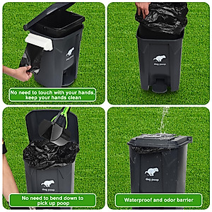 Uppcasir Dog Waste Can Liners, Dog Waste Bags for 15L Dog Poop Trash Can Outside, 10 Pack Dog Poop Bags Rolls Totaling 200 Bags for Outdoor, Garage, Yard or Other Locations