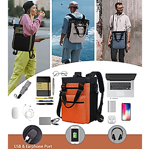 BASICPOWER Backpack Purse for Women Convertible Laptop Tote Work Bag Nurse Teacher Bag for Travel