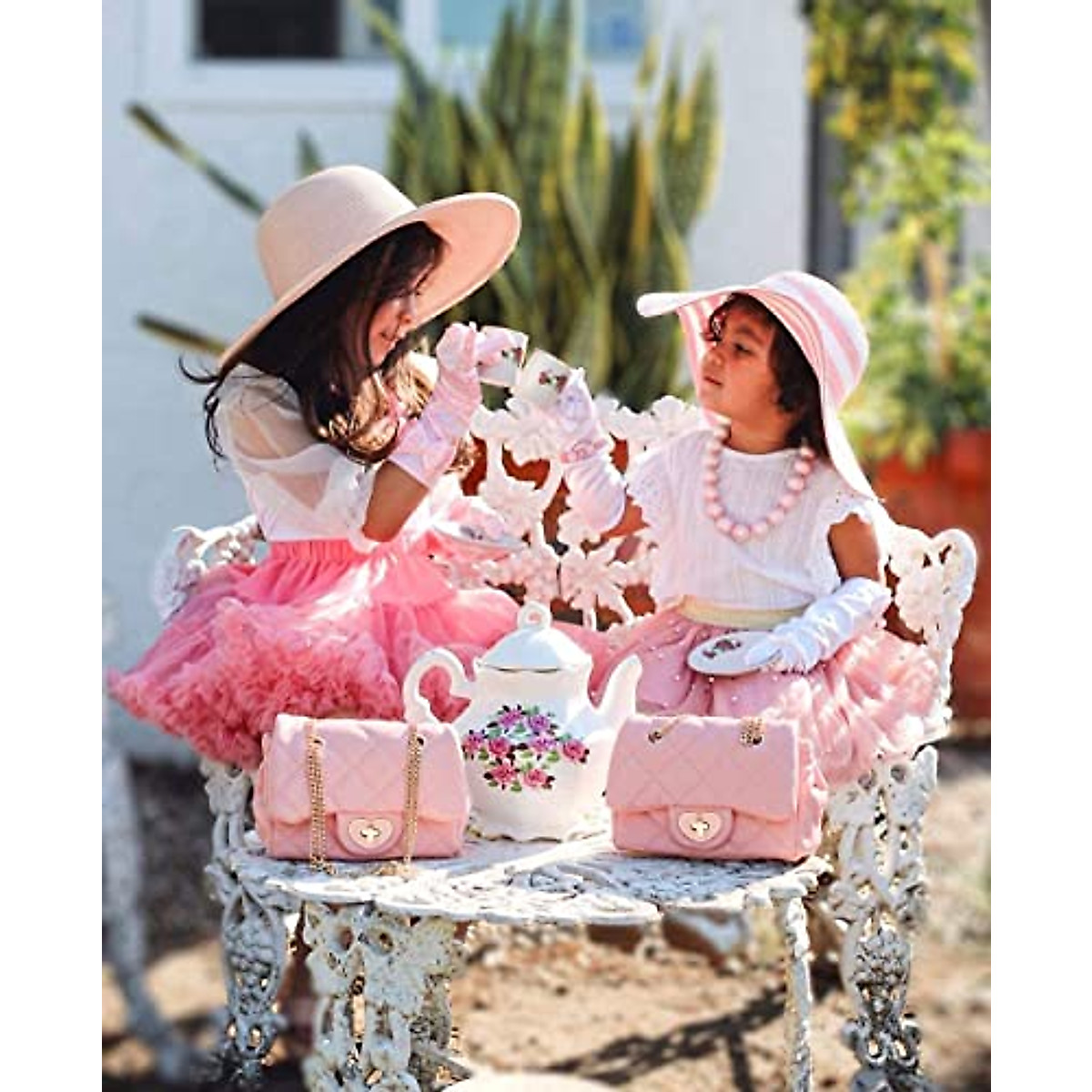 mibasies Kids Purse Toddler Gifts for Little Girls Crossbody Purses Presents (Lambskin pink), mini