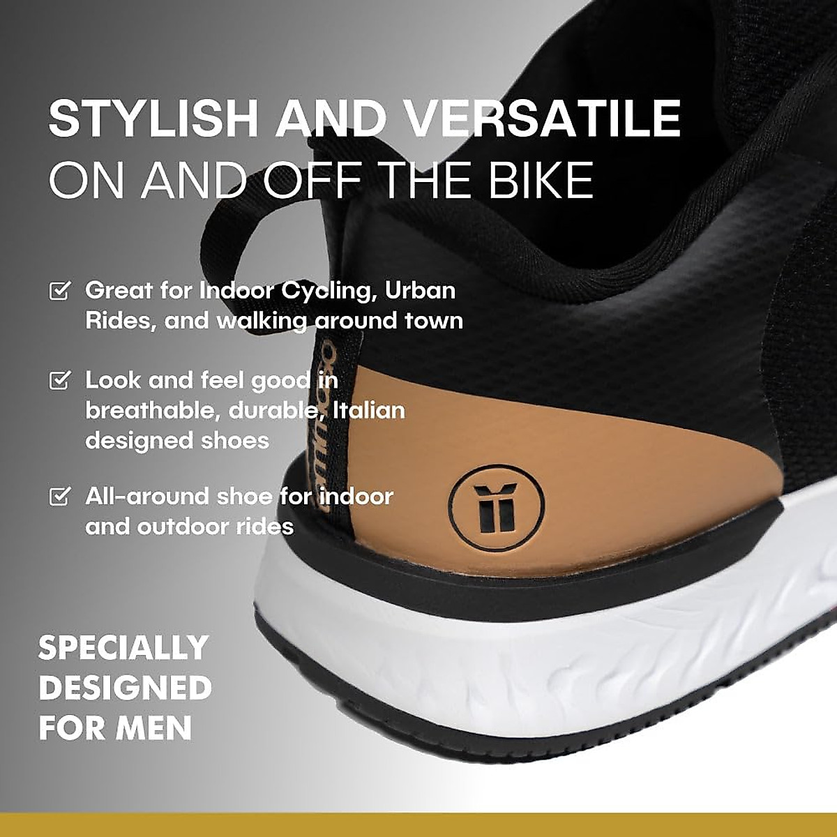 Tommaso Torino Knit Men's Cycling Shoe, Walkable Breathable Cycling Shoe - SPD Bundle - 10