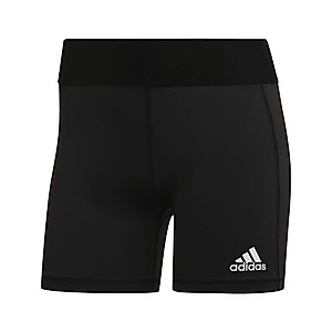 adidas Women's Alphaskin Volleyball 4-Inch Short Tights Black/White 2XL3