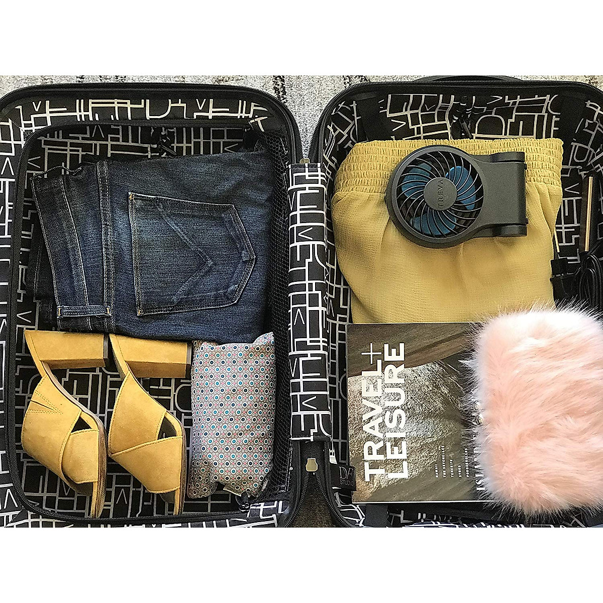 Treva 3.5 Inch Portable Desk Fan with USB Port - Small, Compact, Powerful Airflow, AC Adapter Included