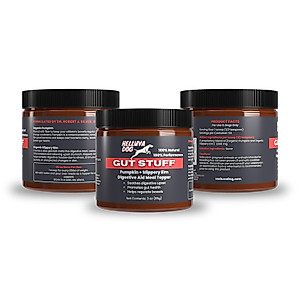Gut Stuff by Helluva Dog — Digestive Aid Meal Topper for Active Sporting Dogs — Pumpkin & Slippery Elm for Dog's Upset Stomach & Better Gut Health, Packed with Fiber - 3oz