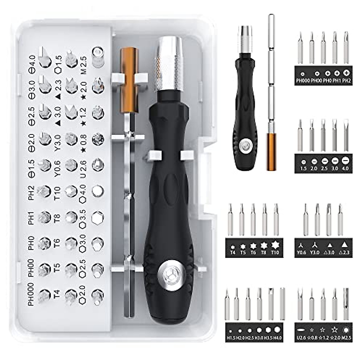 32 In 1 Small Screwdriver Set, Mini Magnetic Screwdriver Set – Contains 30 Bits Precision Repair Tool Kit, Torx Screwdriver Tool Sets for Eyeglass, Watch, Phones, Laptop, Computers, Toys