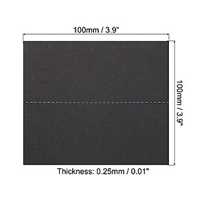 PATIKIL Table Name Place Cards,25Pcs 3.9 x 3.9inch Favor Decor Foldable Blank Card for Wedding Party Seating Place Cards Black