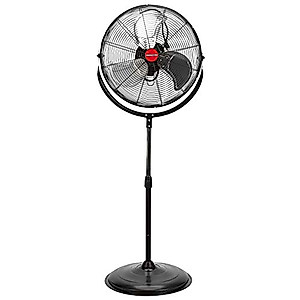 OEMTOOLS 24872 20 Inch High-Velocity Orbital Pedestal, Old Model, Commercial Indoor, Fan for Bedroom, Garage, Warehouse, and Workshop, 19.99 Inch, Black