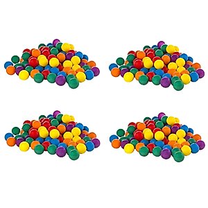 Intex 100-Pack Small Plastic Multi-Colored Fun Ballz for Bounce Houses (4 Pack)