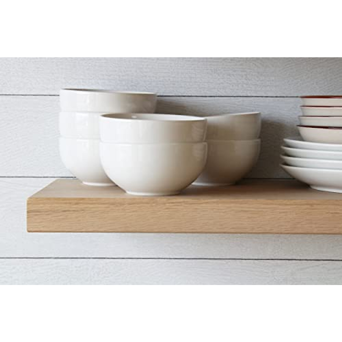 Urban Legacy Deep Floating Shelves | Unfinished White Oak Hardwood with Low Profile Brackets | High Weight Capacity (36" x 11" x 2")