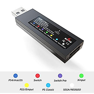 Mayflash Magic-S PRO 2 Wireless Bluetooth Controller USB Adapter for PS4/Switch/Windows/macOS/Raspberry Pi Compatible with Xbox Series X/S Controller/Xbox One Bluetooth/PS5 and More