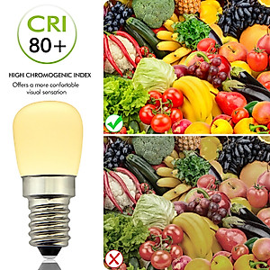 Poeland 1.5W LED Bulb Light 120V E14 Base Pack of 2 Warm White