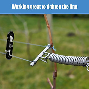 6PCS Plastic Clothesline Separator Spreader Pulley Clothesline Tightener for Long Clothesline and Heavy Loads