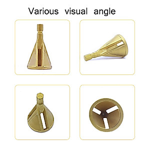 Deburring External Chamfer Tool Remove Burr Repair Drill Bit Bolt External, Quickly Repairs Damaged Bolts Deburring Outer Chamfer (Golden Hex Shank Six Slots)