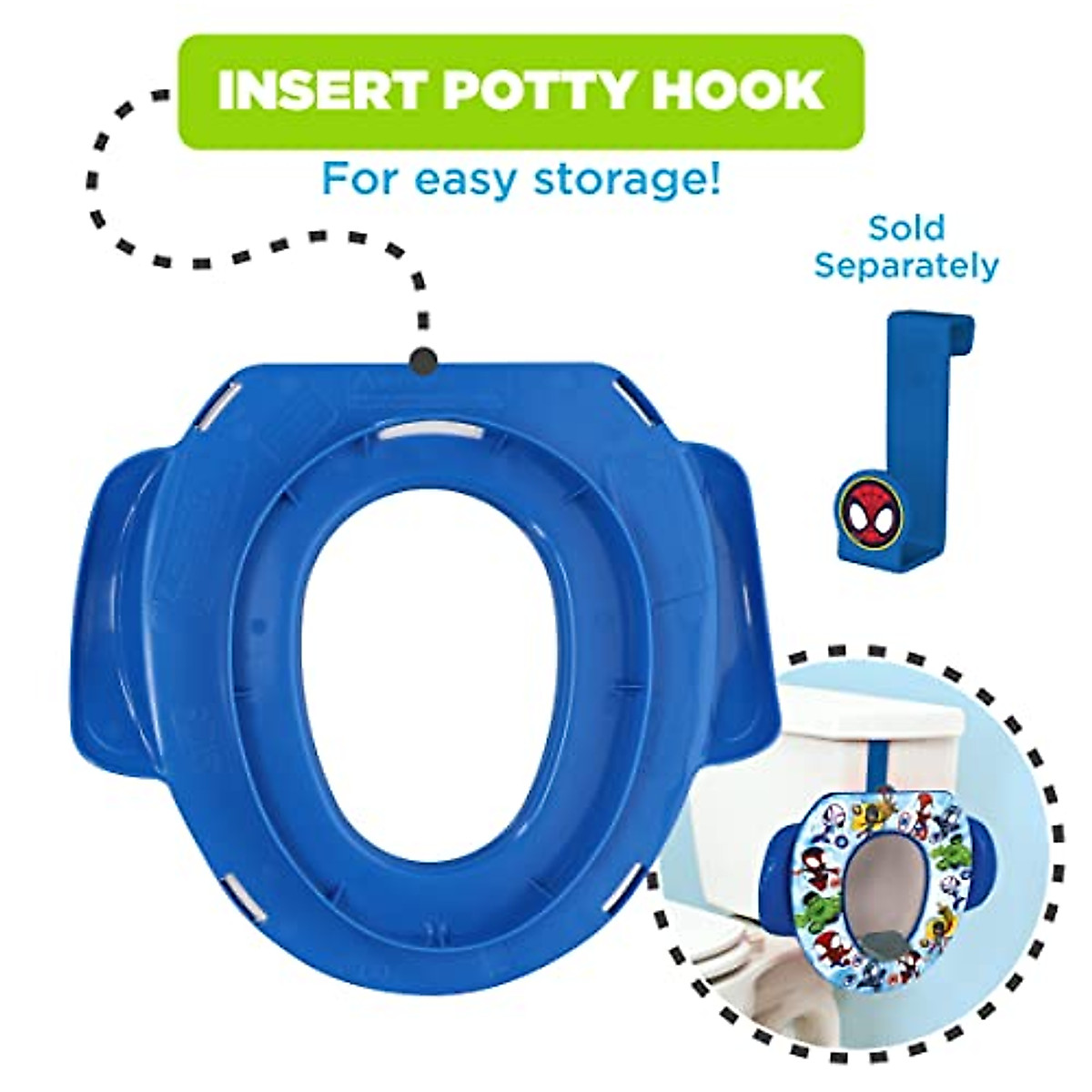Spidey and His Amazing Friends "Team Up" Soft Potty Seat and Potty Training Seat - Soft Cushion, Baby Potty Training, Safe, Easy to Clean
