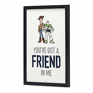 Open Road Brands Disney Pixar Toy Story You've Got a Friend in Me Woody and Buzz Framed Wall Decor - Cute Toy Story Picture