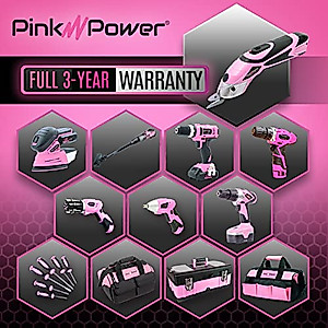 Pink Power Electric Fabric Scissors Box Cutter for Crafts, Sewing, Cardboard, Carpet, & Scrapbooking - Heavy Duty Professional Shears Cutting Tool - Automatic Cordless Electric Scissors Fabric Cutter