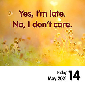 Unspirational 2021 Day-to-Day Calendar: everything happens for no reason