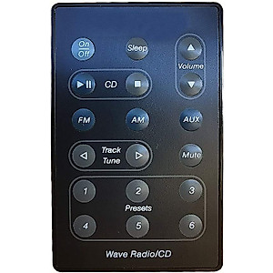 GENGQIANSI Replacement Remote for US-Bose Wave Radio/CD Remote Control for AWRC-1W AWRC-1G AWRC-1P Black SEA# P1