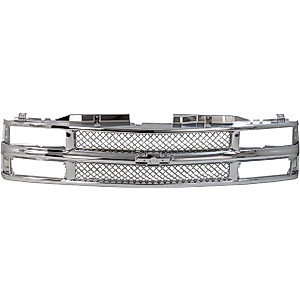 Evan Fischer Grille Assembly Compatible with 1994-1999 Chevrolet K1500, 1995-1999 Tahoe, 1994-1999 C1500 & 1994 Blazer