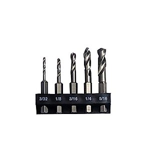 Milescraft 5Pc. Metal Stubby Bit Set, Silver, 2320