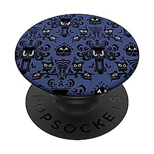 Spooky Wallpaper Halloween Pattern Purple PopSockets PopGrip: Swappable Grip for Phones & Tablets