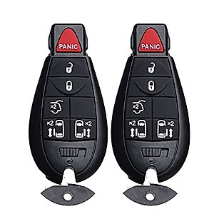 Key Fob Replacement Keyless Entry Remote Control Fits for Dodge Grand Caravan Chrysler Town and Country 2008 2009 2010 2011 2012 2013 2014 2015 2016 2017 2018 2019 2020 M3N5WY783X IYZ-C01C Set of 2