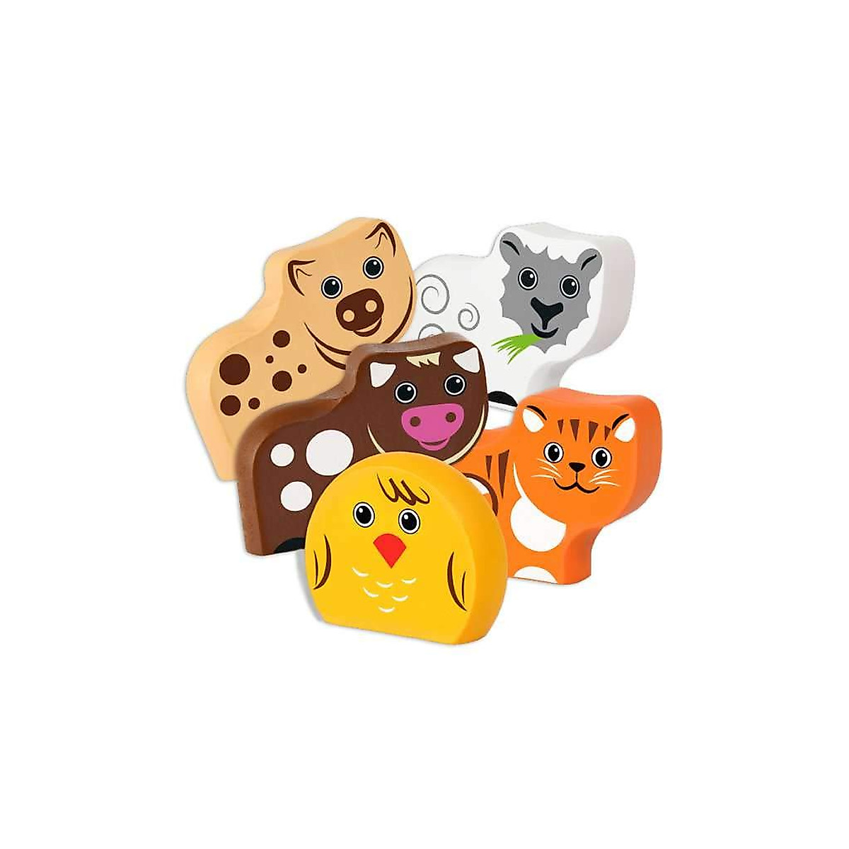 BRIO World - 33826 My First Farm | 12 Piece Wooden Toy Train Set for Kids | Interactive Learning Experience | FSC-Certified Wood | Suitable for Ages 18 Months and Up