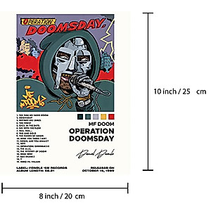 INGVY Mf Doom Operation Doomsday Poster Canvas Art Wall Picture Print Modern Family Decor 8x12inch(20x25cm)