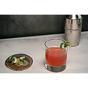 Wixology Cocktail Inspired Soy Candle - Reusable Rocks Glass - Made in Kentucky - 7 oz (Cosmopolitan)