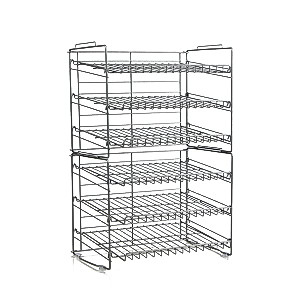 Atlantic Gravity-Fed Compact Double Canrack – Kitchen Organizer, Durable Steel Construction, Stackable or Side-by-Side, PN in Silver