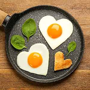 ALLTOP Biscuit Cutters with Handle, Stainless Steel Cookie Cutter, Professional Baking Essential Tools for Pastry, Scone, Donut - Heart Shaped