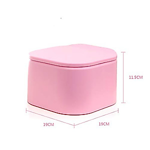 LI-GELISI Press Type Desktop Trash Can Mini Mini Trash Cans Household Living Room Bedroom Cute Table Trash Can (White)