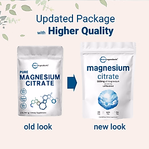 Pure Magnesium Citrate Powder (Citrato de Magnesio en polvo), 2 Pounds (32 Ounce), Pure and Filler Free, Relaxation and Nutrient Utilization, Vegan