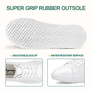 Vepose White Sneakers 8013 Casual Fashion Low Top Comfortable Classic Shoes for Women Size 7.5(CJY8013 All White 07.5)