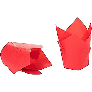 Tulip Cupcake Liners, Paper Baking Cups (3.5 Inches, Red, 300 Pack)