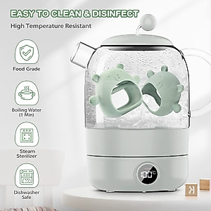 Teething Toys for Babies Over 3 Months Anti-Drop Cute Bear Teething Mitten Wrist Hand Teether Chew Toys for Infants Sucking Needs, Baby Teething Relief BPA-Free, 3 Pack