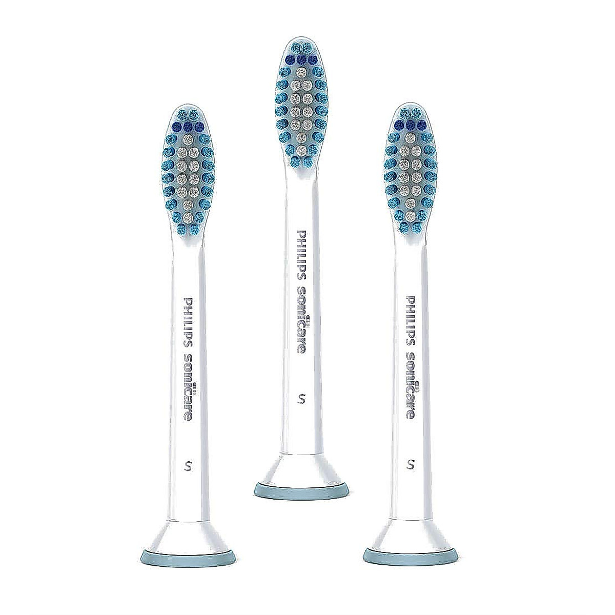 Philips Sonicare Genuine Sensitive Replacement Toothbrush Heads for Sensitive Teeth, 3 Brush Heads, White, HX6053/64
