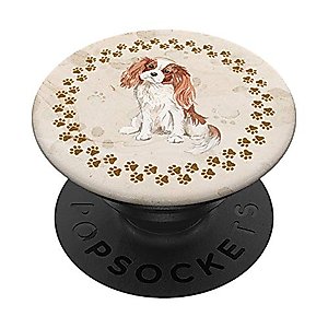 Cute Cavalier King Charles Spaniel Gift for Dog Lover PopSockets PopGrip: Swappable Grip for Phones & Tablets