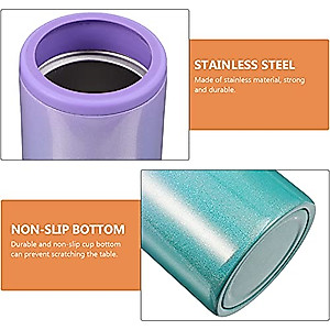 BESTonZON 3pcs Insulated Soda Reusable Personalized Cans Wraps Weddings Coke Vacuum Beer As Metal Color Mug Events Nonslip Portable Double- Walled Bar Wine Protectors Bottle Collapsible