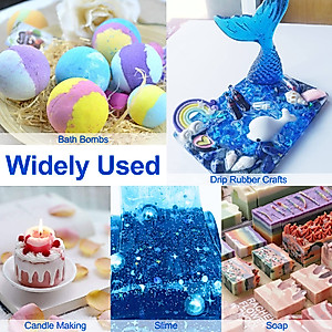 CHANGTIKEJI Mica Powder，63 Color-10g/Bottle of Natural Pigment Powder for Epoxy Resin，Lip Gloss，Eye Shadow,Paint, Dye,Soap Making,Nail Polish,Candle Making,Bath Bombs