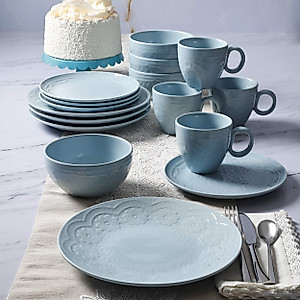 Gibson Elite Alemany 16 Piece Dinnerware Set, Aqua