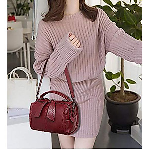 YAQUNICER Elegant PU Leather Handbags And Purses for Women With Bow Decoration Hobo Crossbody Messenger Bag