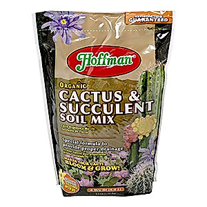 Hoffman 10404 Organic Cactus and Succulent Soil Mix, 4 Quarts, Brown/A