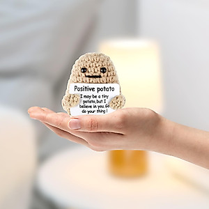 Letken Positive Potato Crochet Mini Knitted Potato Toy Home Decorations Encouragement Gifts
